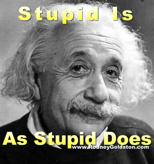 Albert Einstein Stupid Rodney Goldston